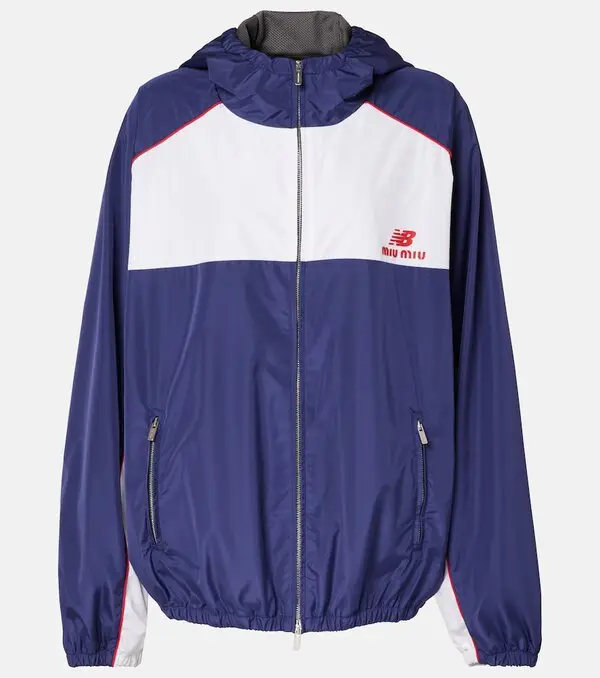 Miu Miu X New Balance Poplin Track Jacket - Blue