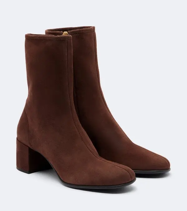 Prada Suede Ankle Boots - Brown
