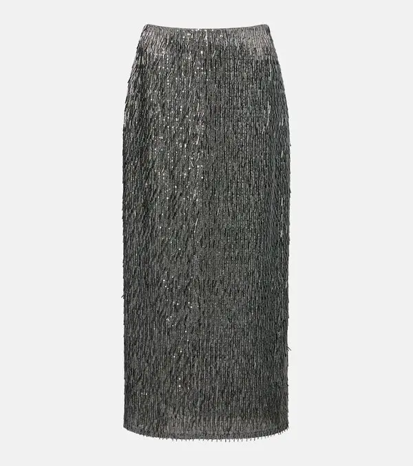 Erdem Sequined High-rise Pencil Skirt