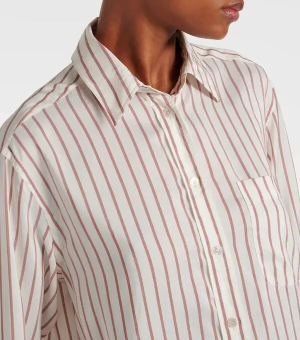 THE ROW Gavina Striped Silk Shirt