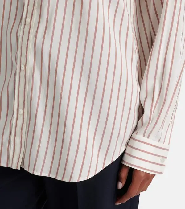 THE ROW Gavina Striped Silk Shirt