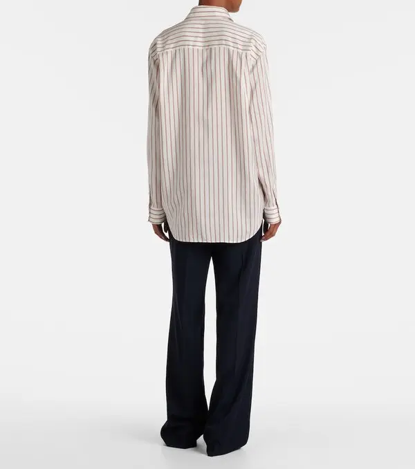 THE ROW Gavina Striped Silk Shirt