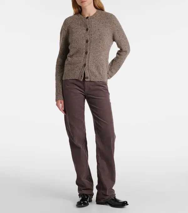 THE ROW Carlyl Mid-rise Corduroy Straight Pants - Brown