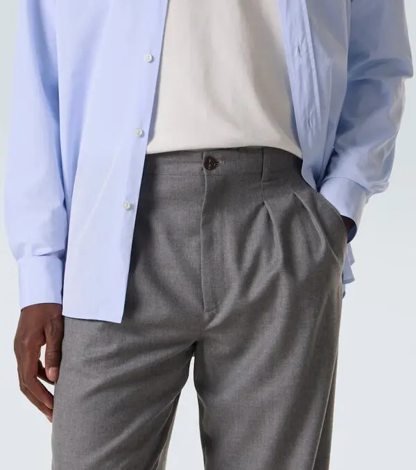 THE ROW Corley Virgin Wool Straight Pants