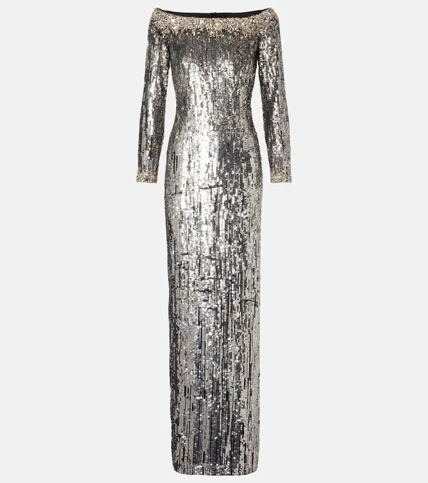 Jenny Packham Marine Sequined Gown