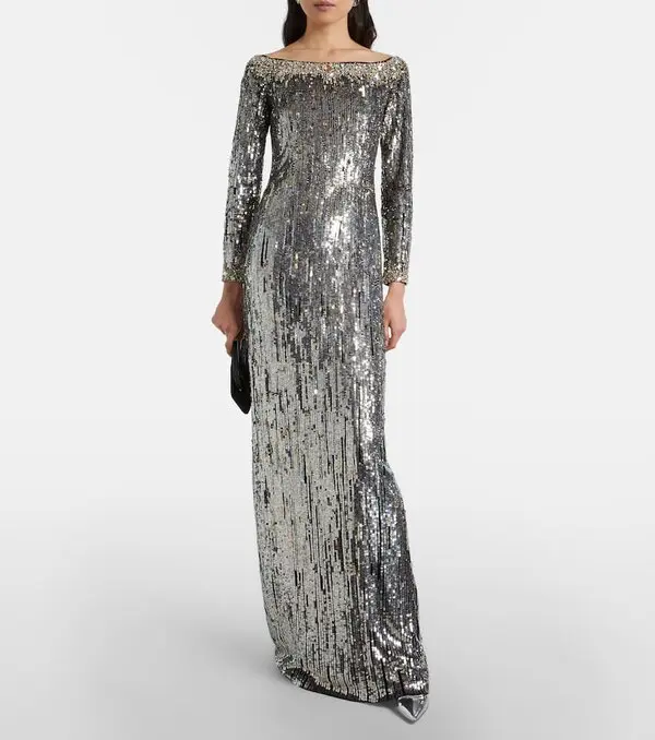 Jenny Packham Marine Sequined Gown