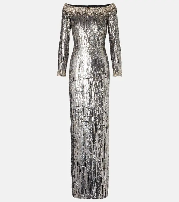 Jenny Packham Marine Sequined Gown