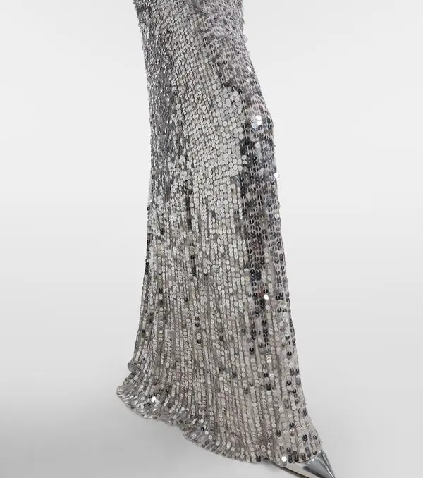 Jenny Packham Eugenie Sequined Gown - Grey