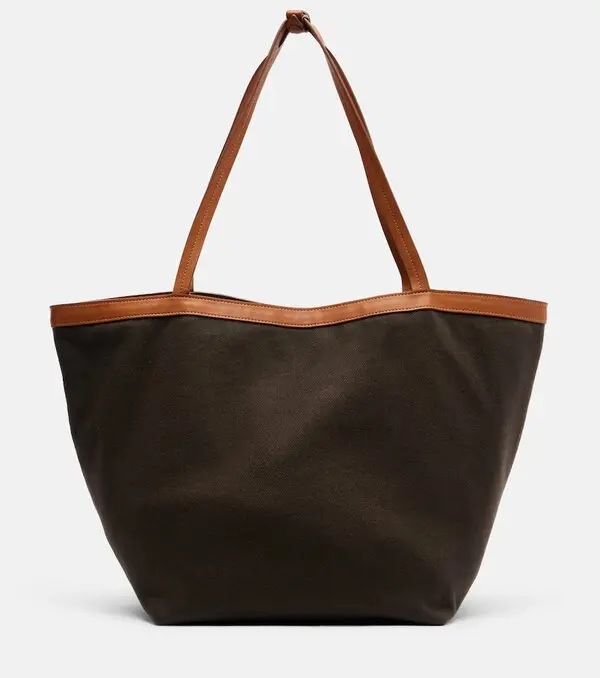THE ROW Park Three Stitch Reversible Canvas Tote - Brown