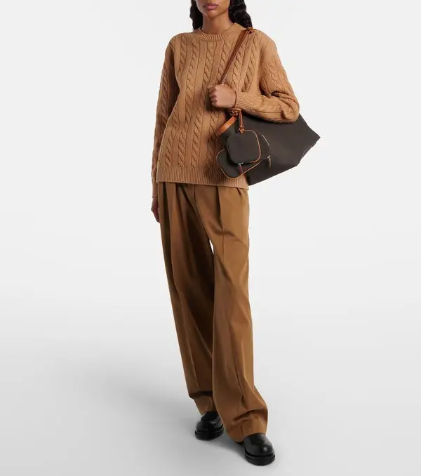 THE ROW Park Three Stitch Reversible Canvas Tote - Brown