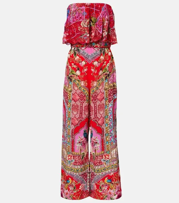 Camilla Embellished Printed Silk Crêpe Jumpsuit - Multicoloured