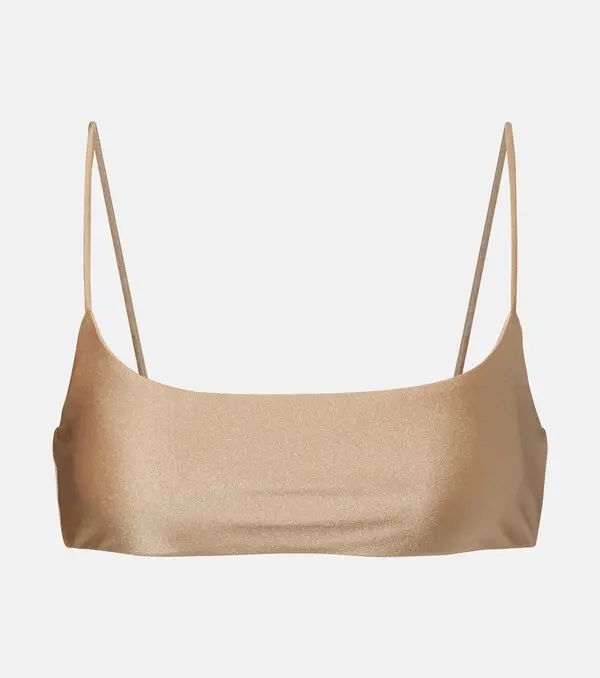 Jade Swim Muse Scoop Bikini Top - Beige