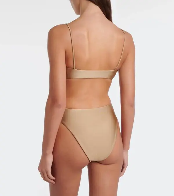 Jade Swim Incline High-rise Bikini Bottom - Beige