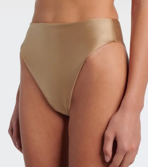 Jade Swim Incline High-rise Bikini Bottom - Beige
