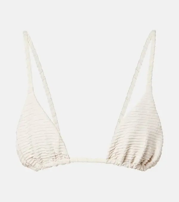 Jade Swim Via Triangle Bikini Top - White