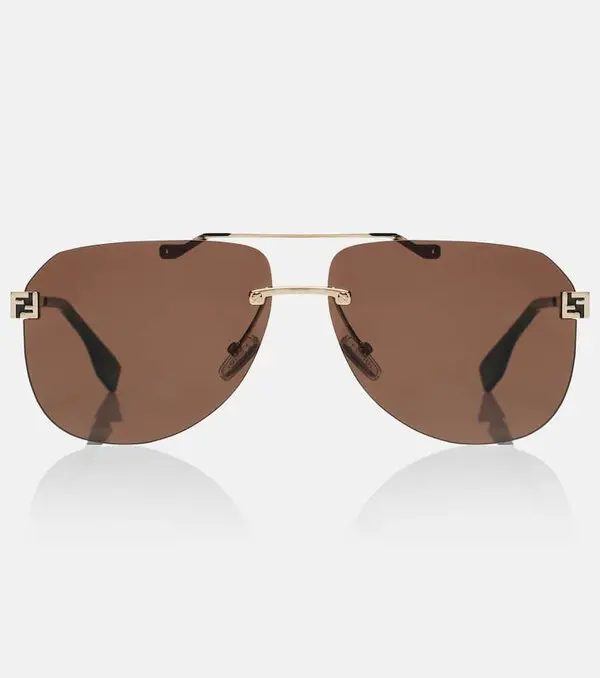 Fendi Aviator Sunglasses - Gold