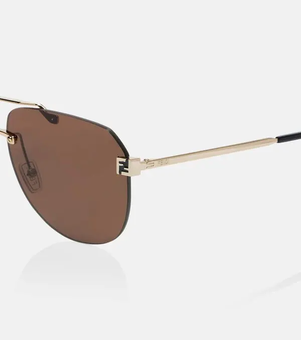 Fendi Aviator Sunglasses - Gold