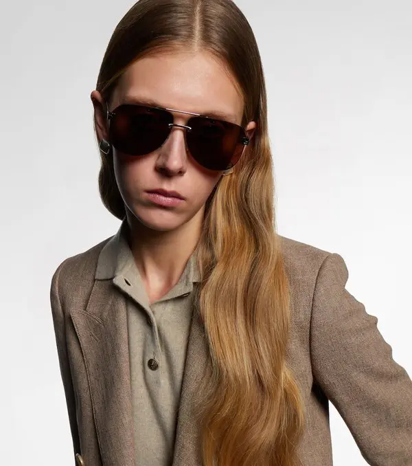 Fendi Aviator Sunglasses - Gold