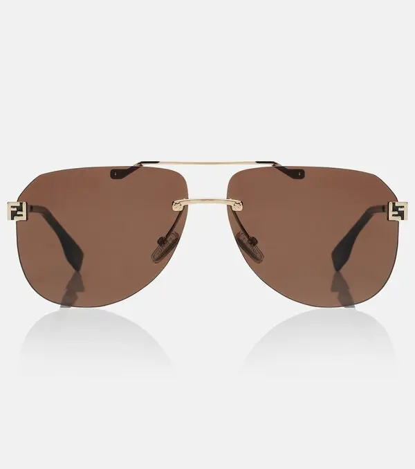 Fendi Aviator Sunglasses - Gold