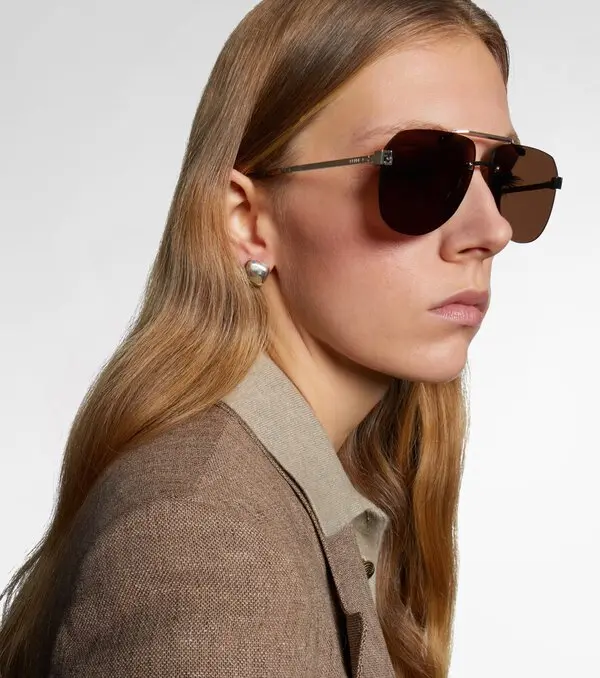 Fendi Aviator Sunglasses - Gold