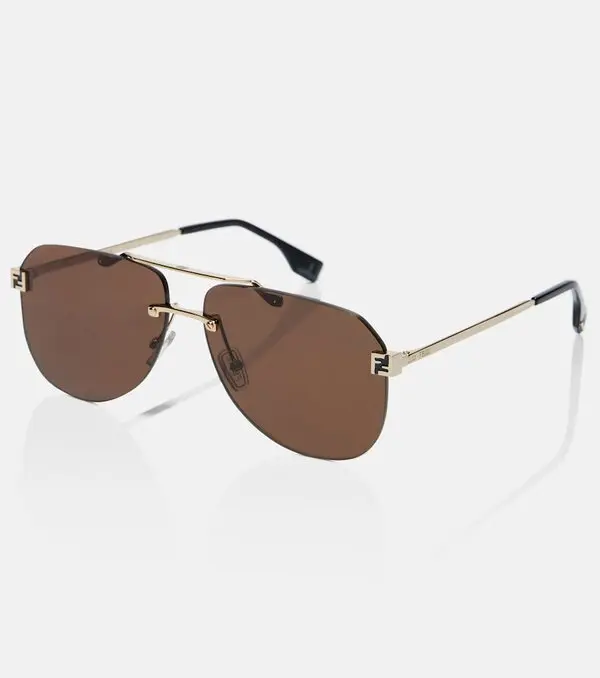 Fendi Aviator Sunglasses - Gold