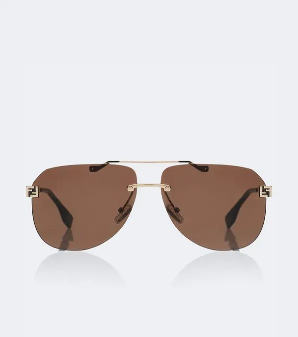 Fendi Sky Aviator Sunglasses - Gold