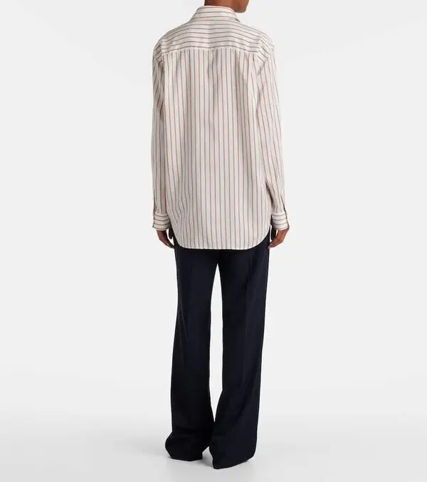 THE ROW Gavina Striped Silk Shirt