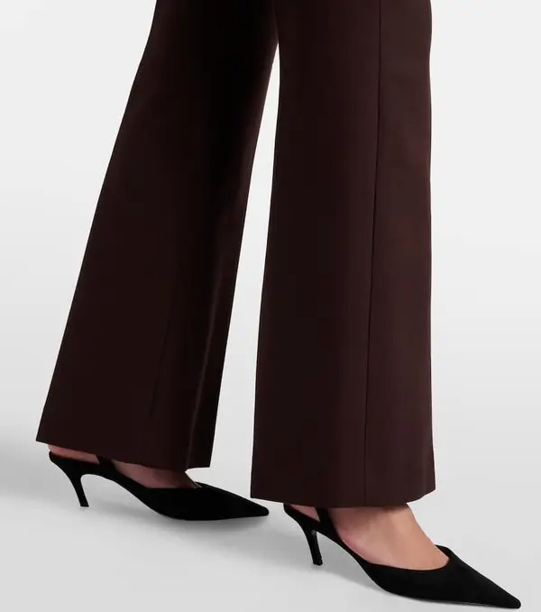 Vince Mid-rise Flared Pants - Brown