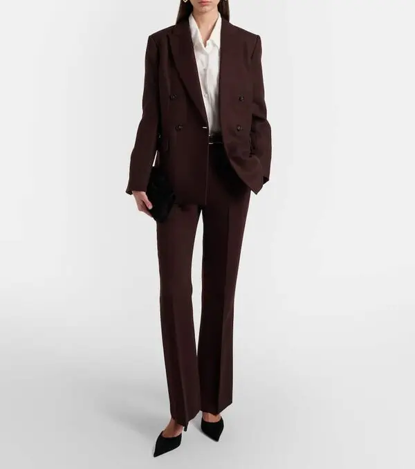 Vince Mid-rise Flared Pants - Brown