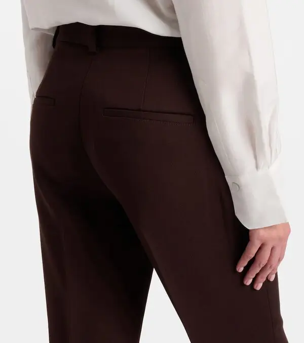 Vince Mid-rise Flared Pants - Brown