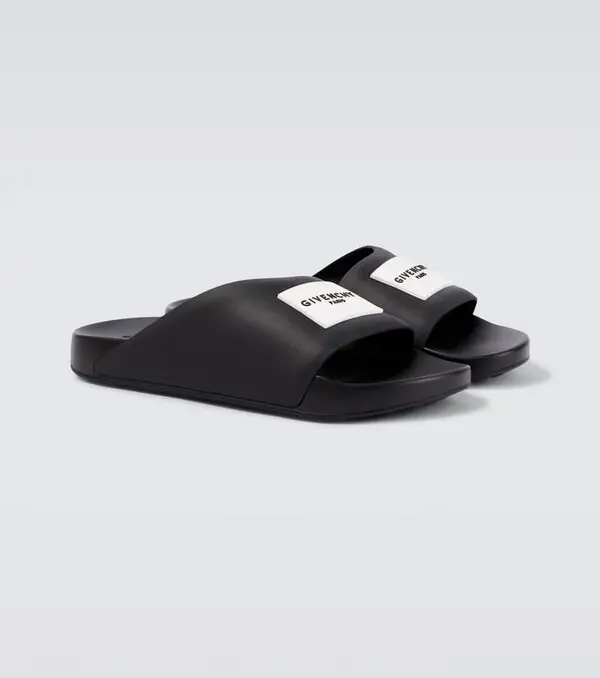 Givenchy Logo Slides - Black