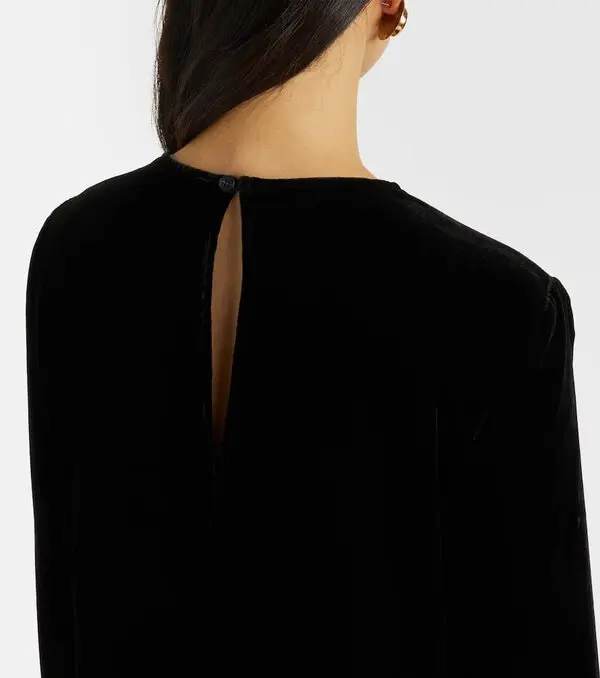 Asceno Larissa Velvet Mini Dress