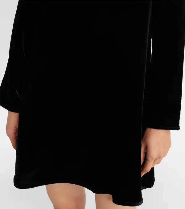 Asceno Larissa Velvet Mini Dress