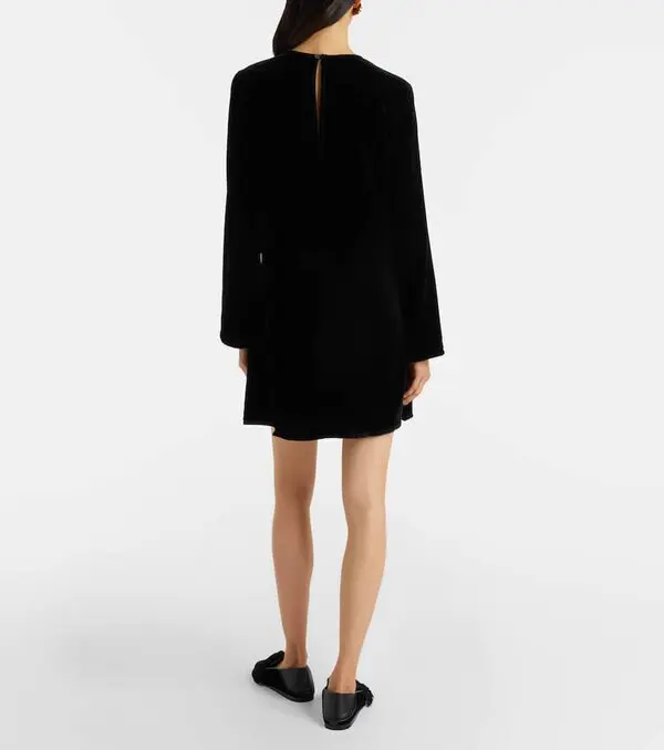 Asceno Larissa Velvet Mini Dress