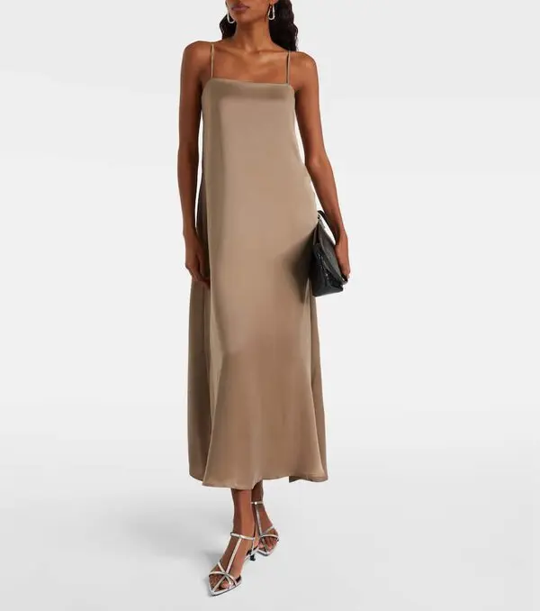 Asceno Melfi Silk Twill Maxi Dress
