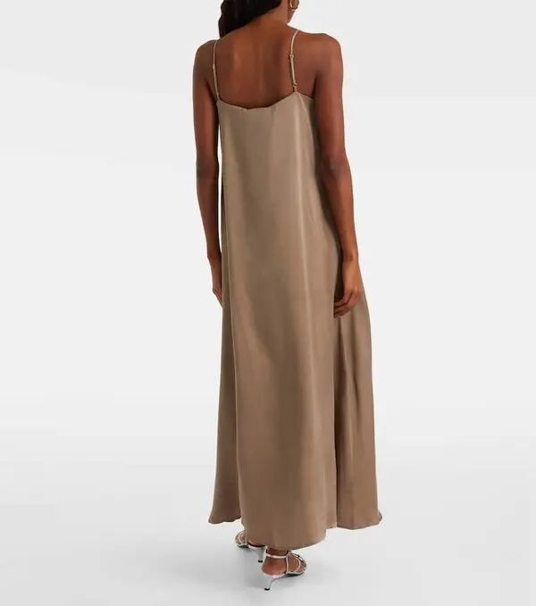 Asceno Melfi Silk Twill Maxi Dress