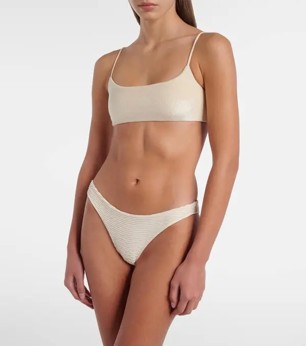 Jade Swim Muse Bikini Top - Beige