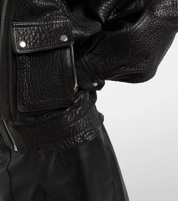 Isabel Marant Étoile Aneli Leather Biker Jacket - Black