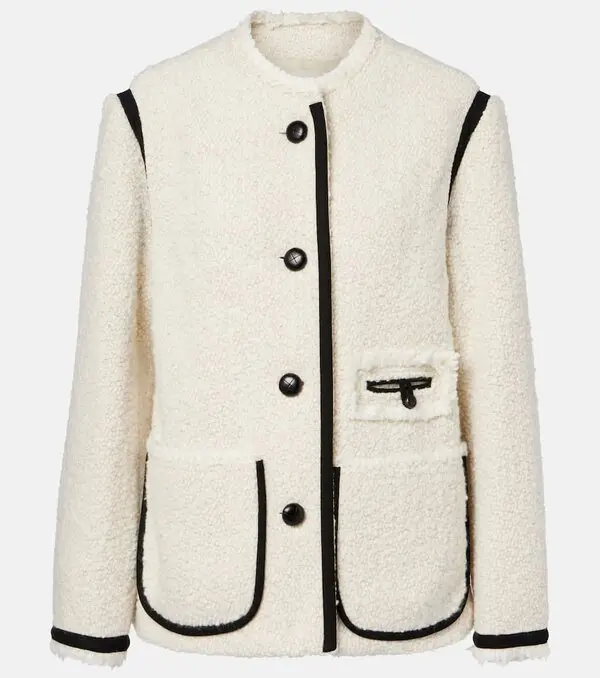 Isabel Marant Étoile Maylin Boucle Tweed Jacket - White