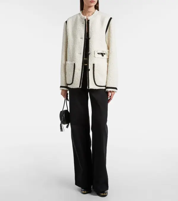Isabel Marant Étoile Maylin Boucle Tweed Jacket - White
