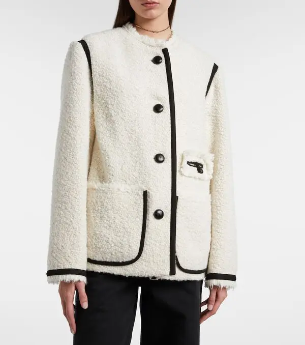 Isabel Marant Étoile Maylin Boucle Tweed Jacket - White