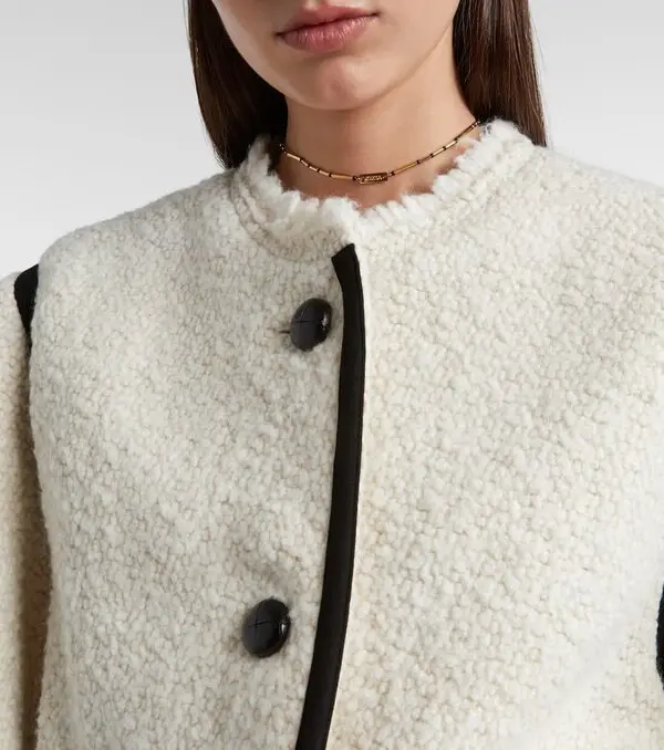 Isabel Marant Étoile Maylin Boucle Tweed Jacket - White
