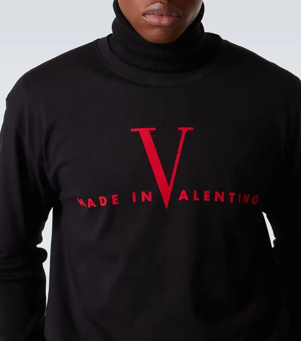 Valentino Garavani Logo Cotton Jersey T-shirt - Black