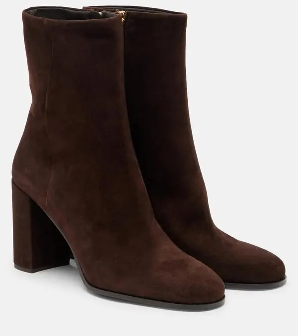 Prada Suede Ankle Boots - Brown