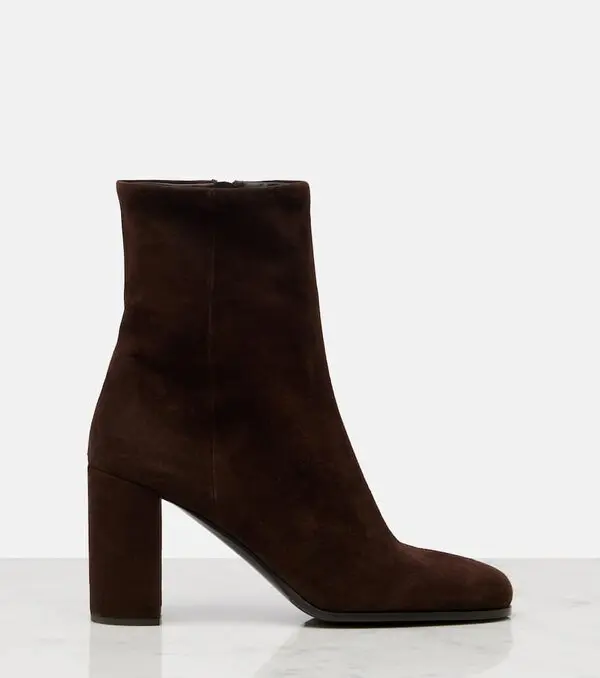 Prada Suede Ankle Boots - Brown