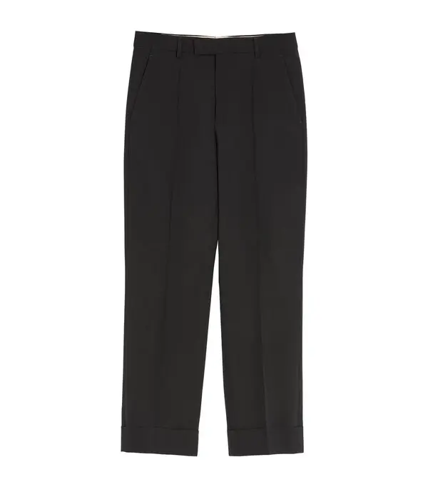 Valentino Garavani Virgin Wool Flared Trousers - Black