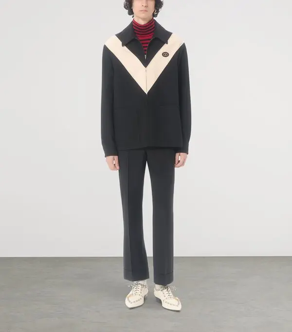Valentino Garavani Virgin Wool Flared Trousers - Black