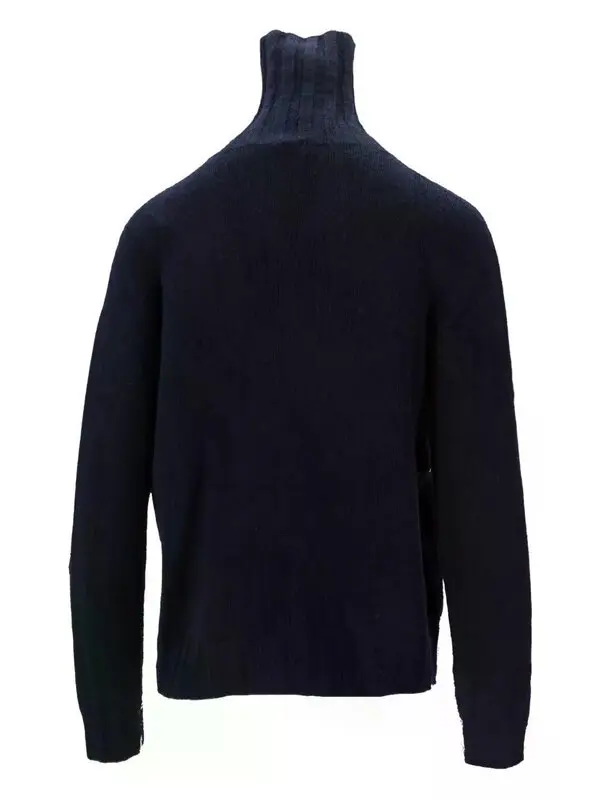 LA ROSE Roll-neck Sweater - Blue