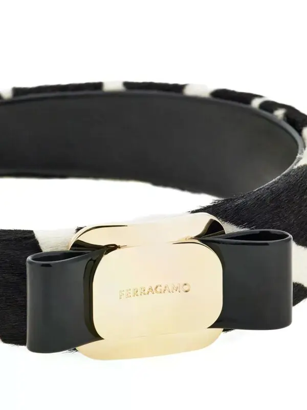 FERRAGAMO Vara Bow Zebra-print Headband