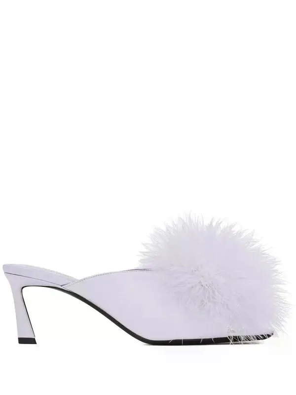 Saint Laurent Faux Fur Detail Sandals